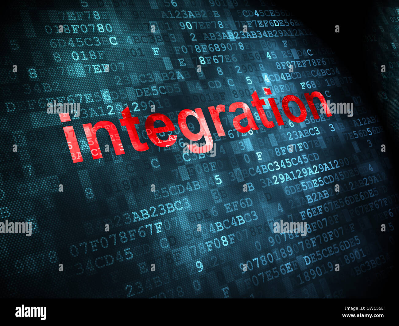 Finance concept: Integration on digital background Stock Photo - Alamy