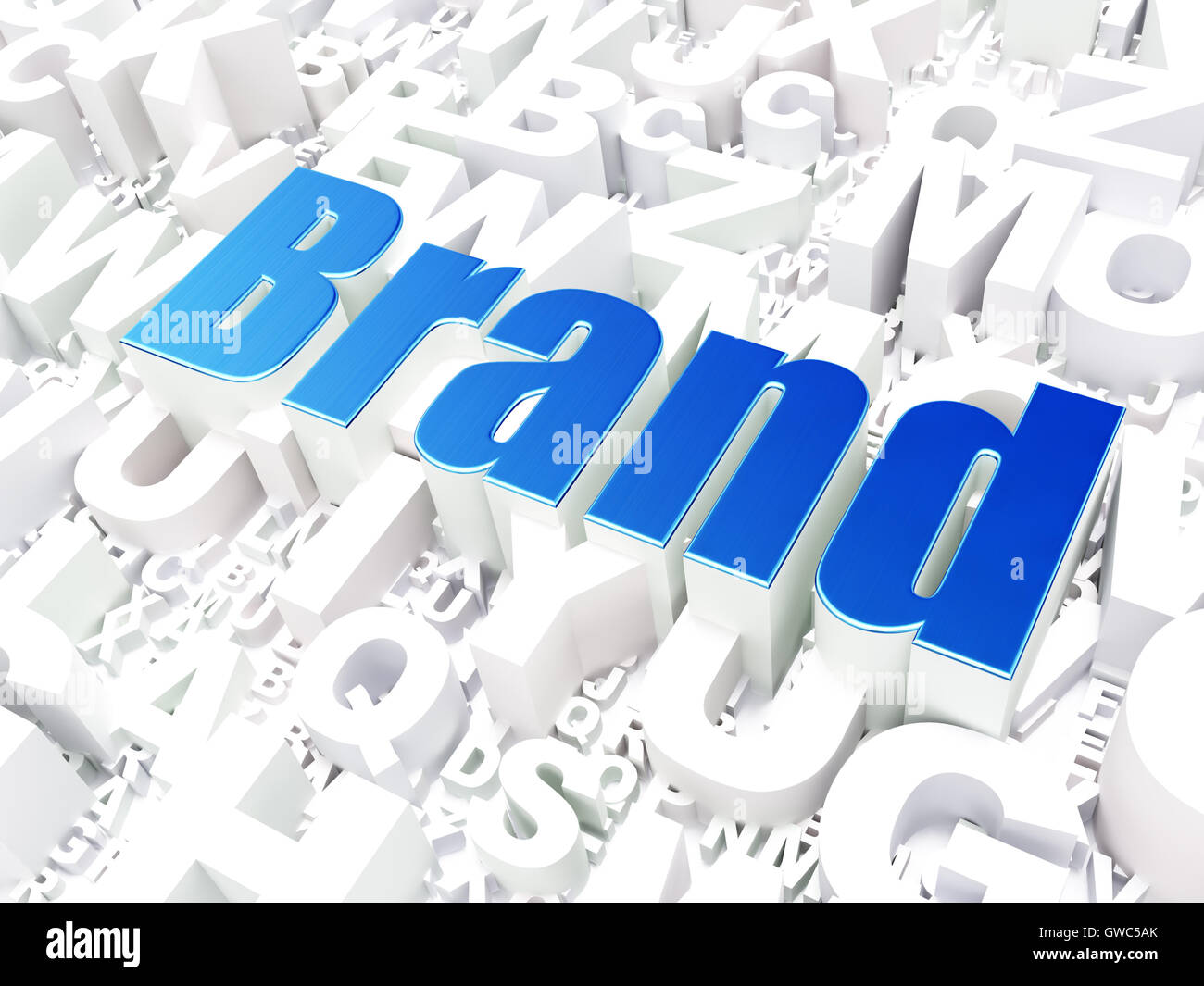 Advertising concept: Brand on alphabet Stock Photo - Alamy