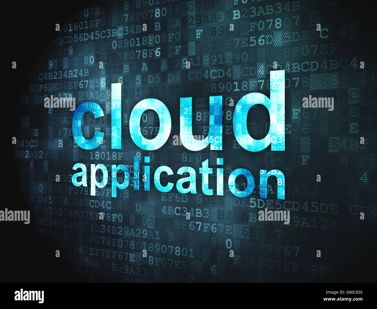 Cloud computing technology, networking concept: Cloud Applicatio Stock ...