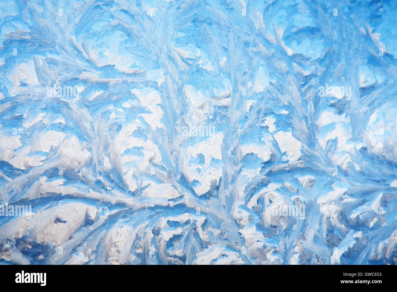 background of painting on the frozen window by frost - nobody Stock ...