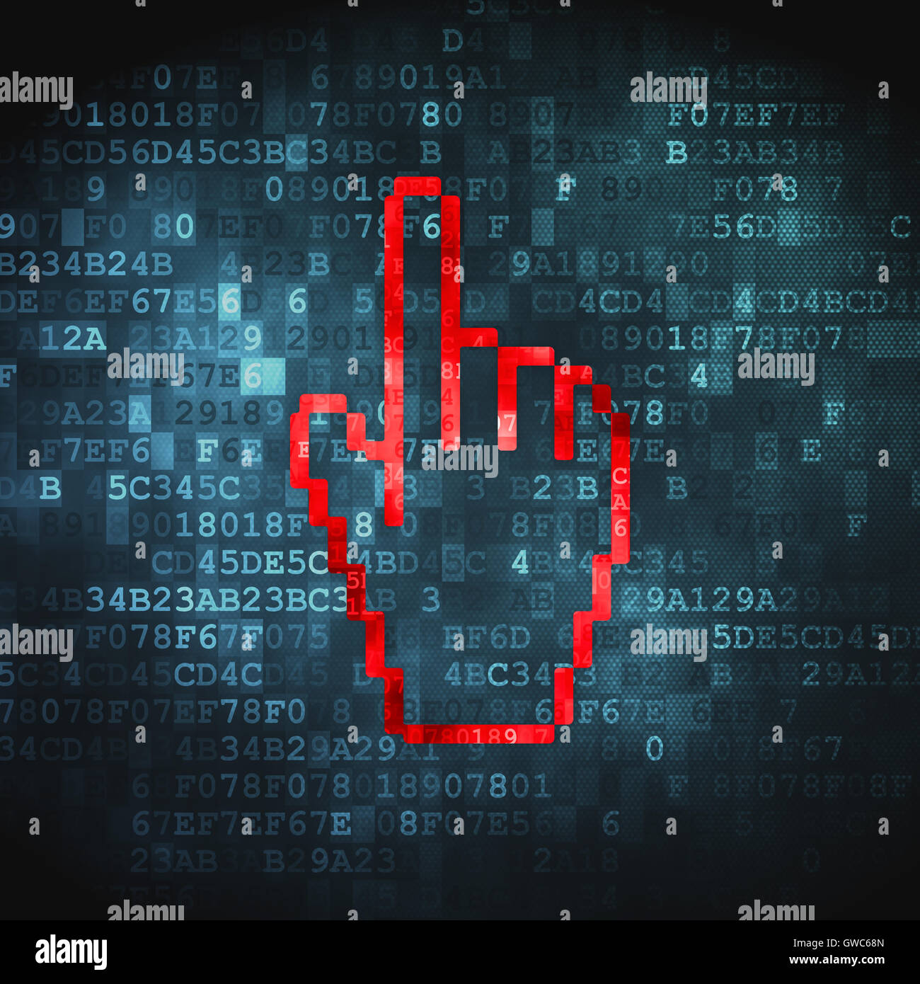 Marketing concept: Mouse Cursor on digital background Stock Photo - Alamy