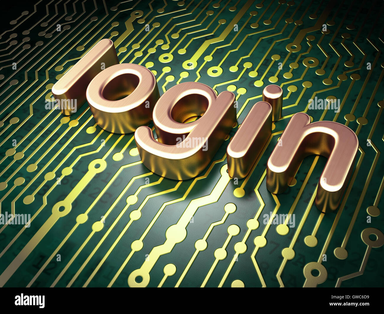 Security concept: circuit board with word login Stock Photo - Alamy