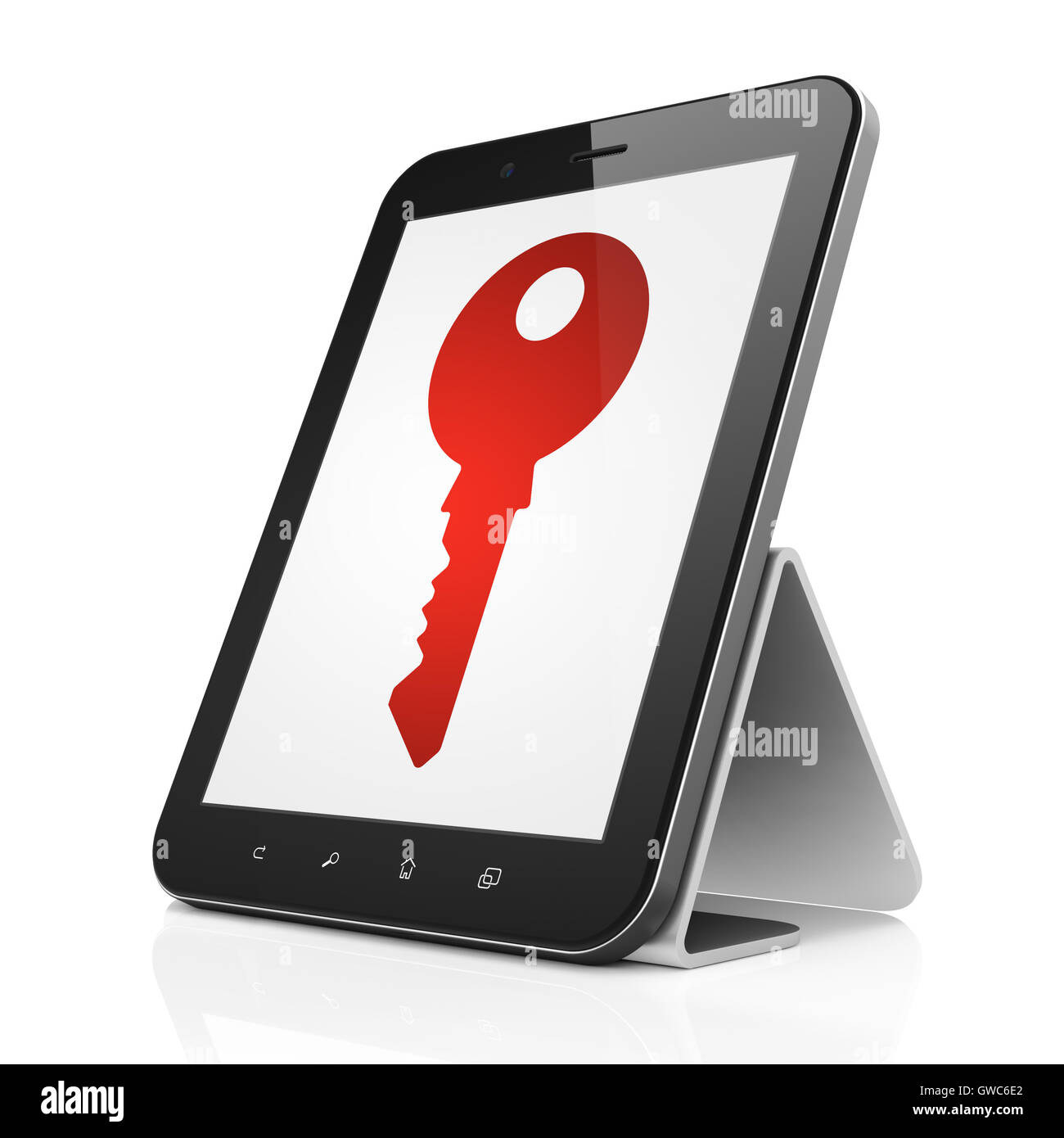 Privacy concept: Key on tablet pc computer Stock Photo - Alamy
