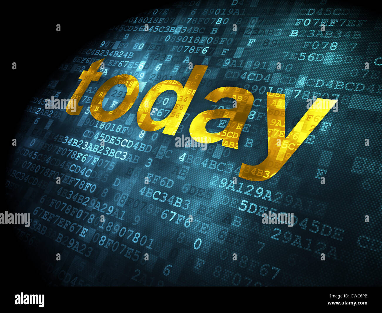 Timeline concept: Today on digital background Stock Photo - Alamy