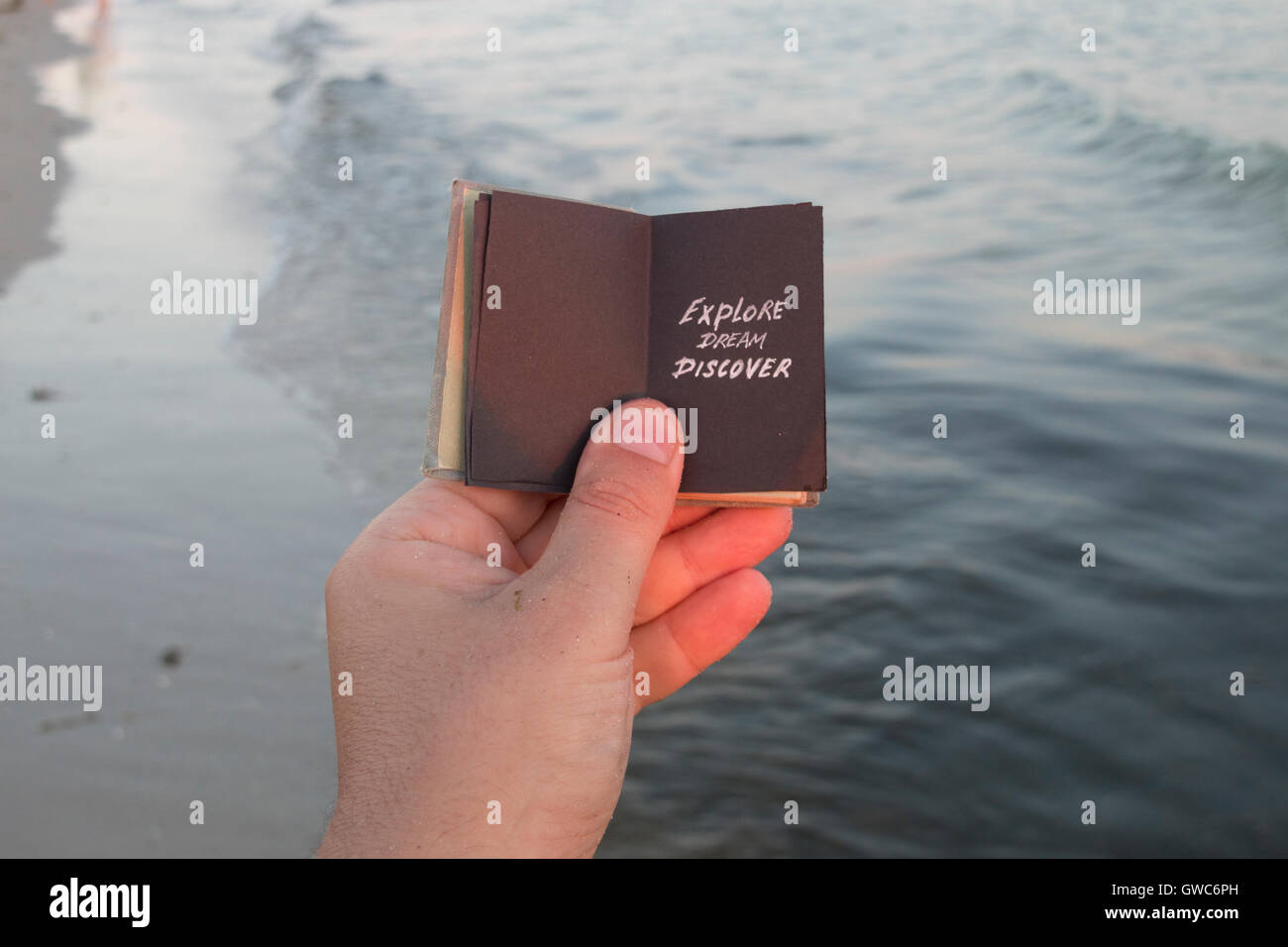 Explore Dream Discover - travel the world concept Stock Photo - Alamy