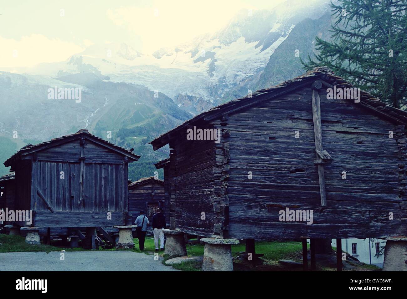 The Old Village part in Zermatt, Switzerland Stock Photo - Alamy