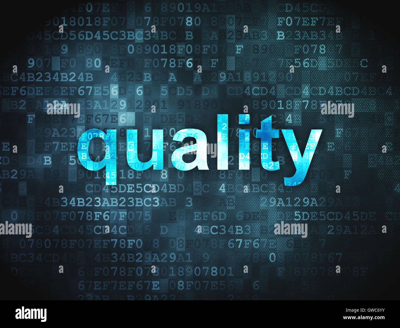 Marketing concept: Quality on digital background Stock Photo - Alamy