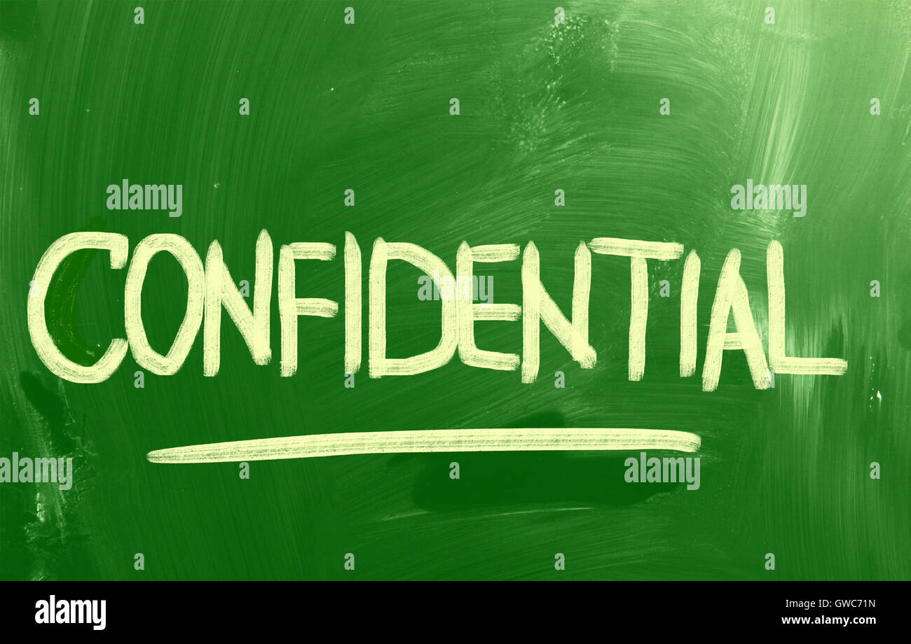 Confidential handwritten with chalk on a blackboard Stock Photo - Alamy