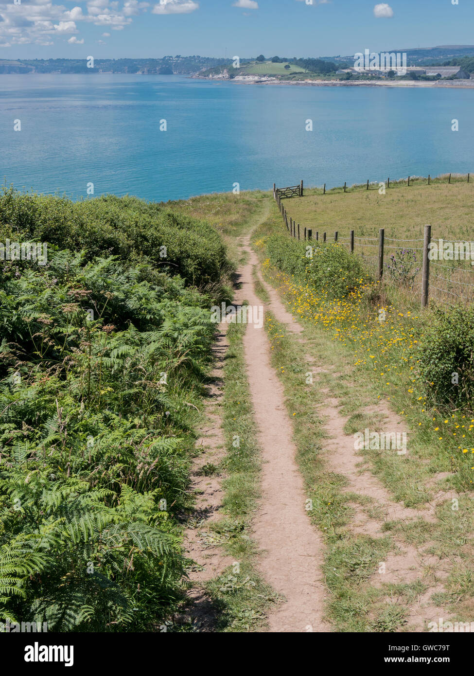 The South West Coast Path between Polkerris and Par Sands - St Austell ...