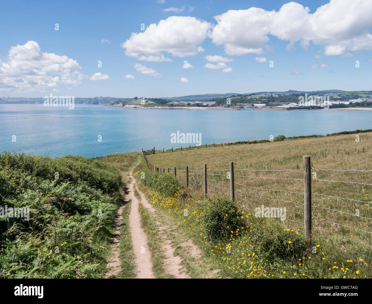 The South West Coast Path between Polkerris and Par Sands - St Austell ...
