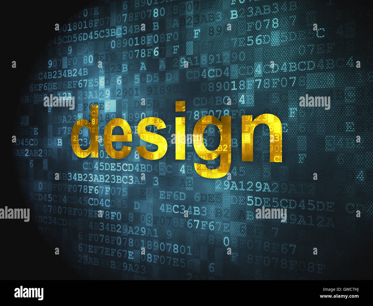 Advertising concept: Design on digital background Stock Photo - Alamy