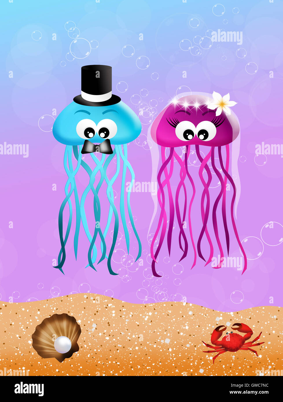 Two jellyfish in sand hi-res stock photography and images - Alamy