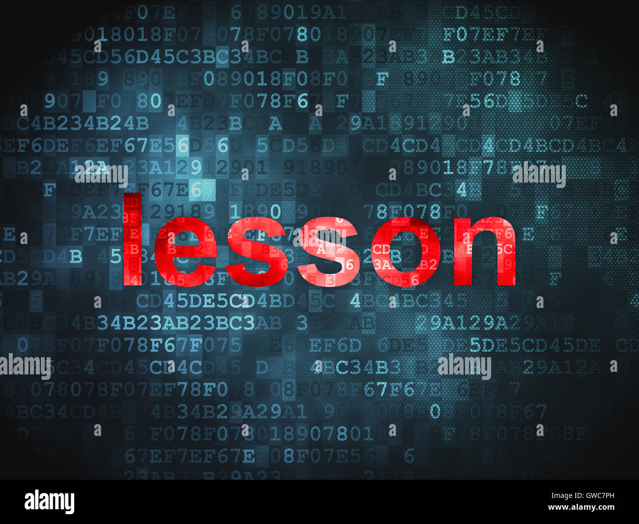 Education concept: Lesson on digital background Stock Photo - Alamy