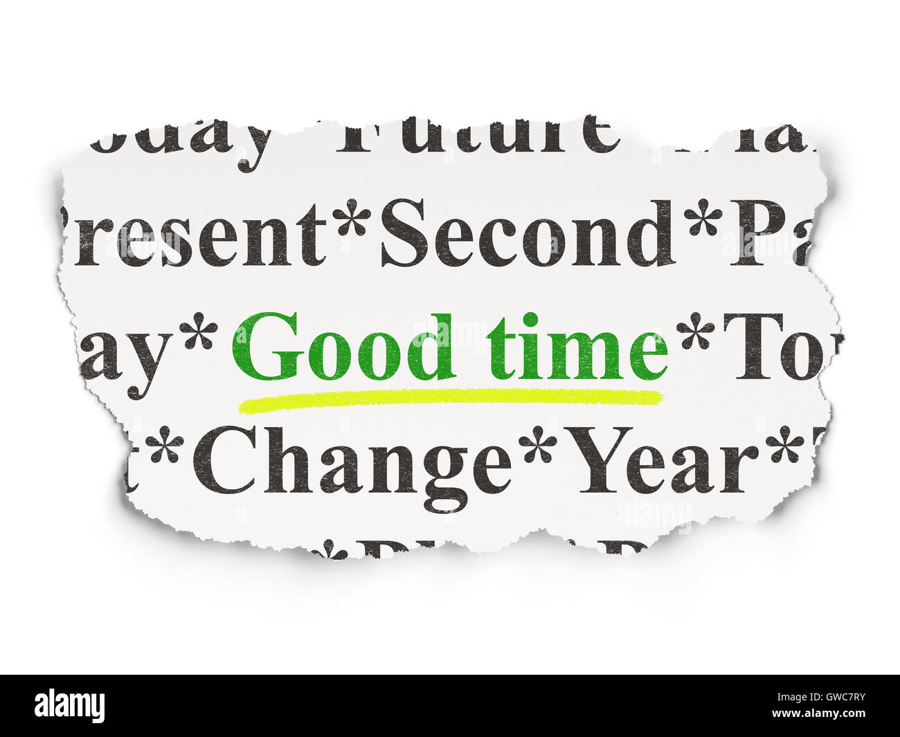 Timeline concept: Good Time on Paper background Stock Photo - Alamy