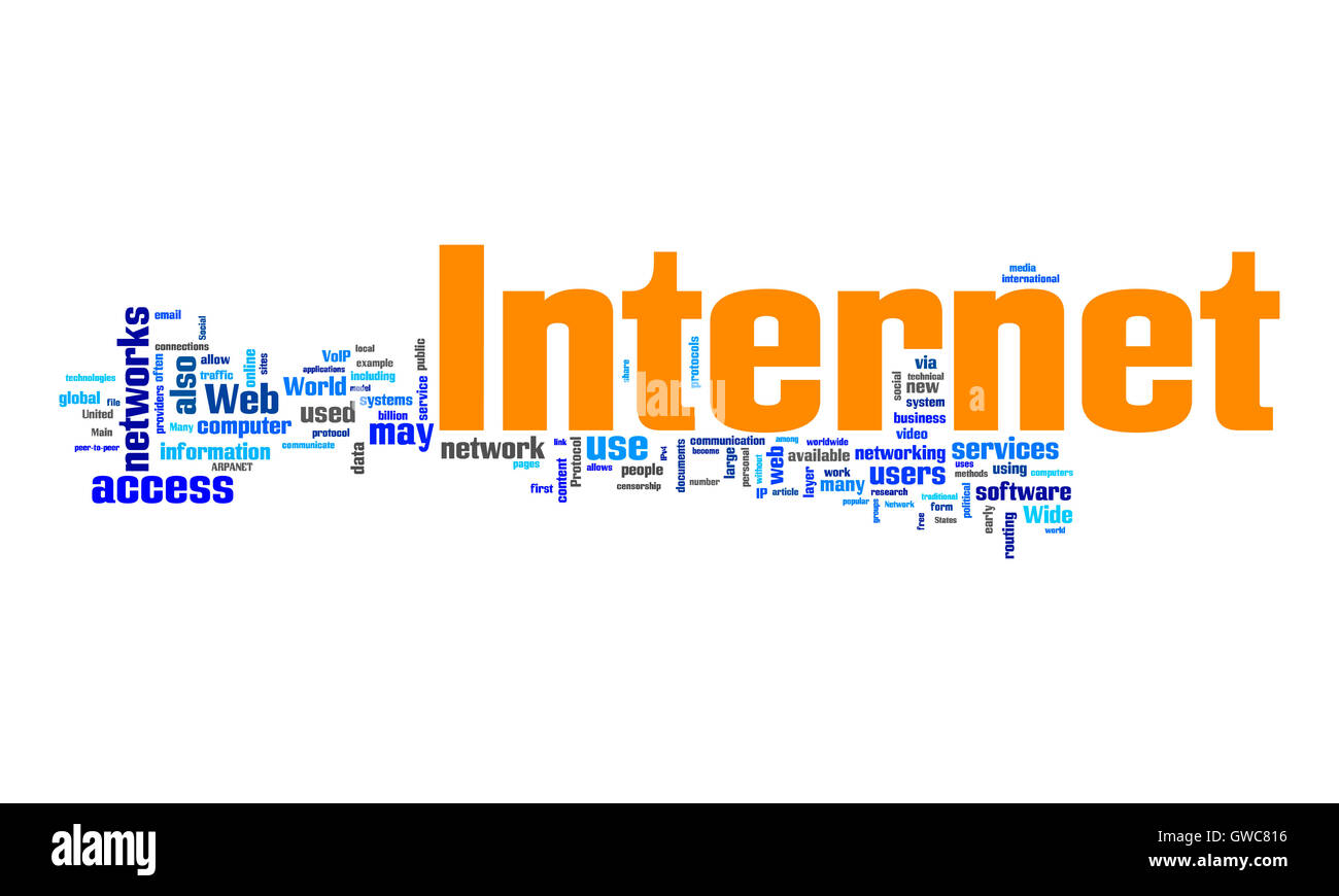 internet text cloud Stock Photo - Alamy