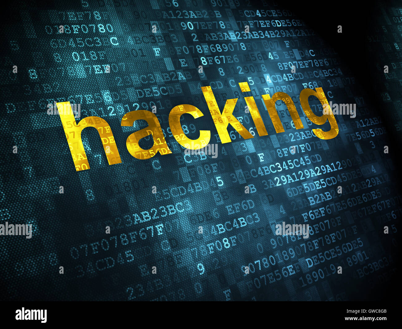 Privacy concept: Hacking on digital background Stock Photo - Alamy