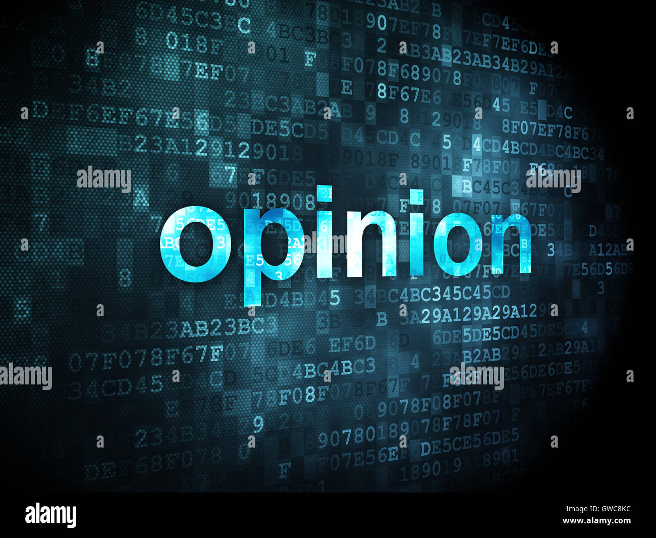 Marketing concept: Opinion on digital background Stock Photo - Alamy
