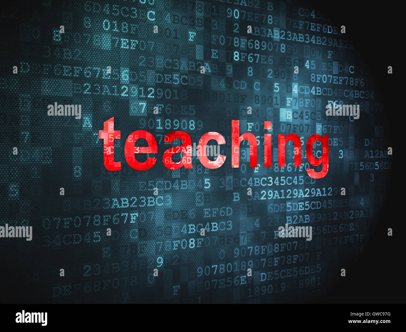 Education concept: Teaching on digital background Stock Photo - Alamy