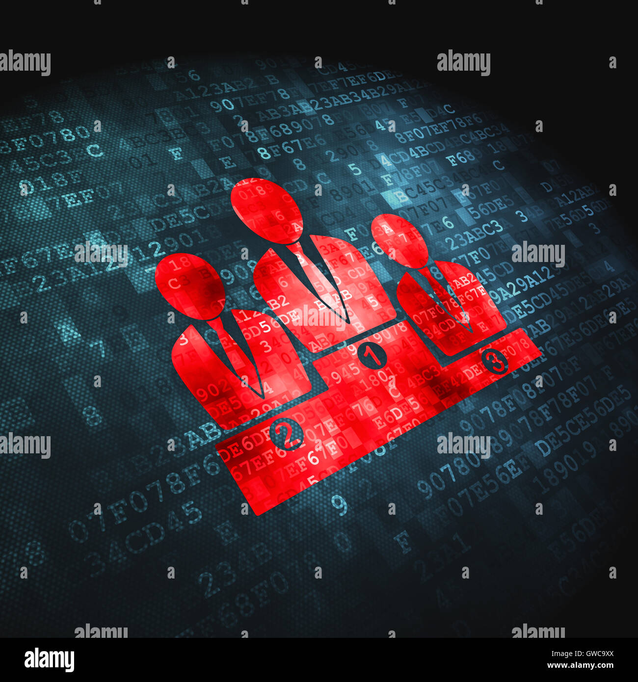 Marketing concept: Business Team on digital background Stock Photo - Alamy