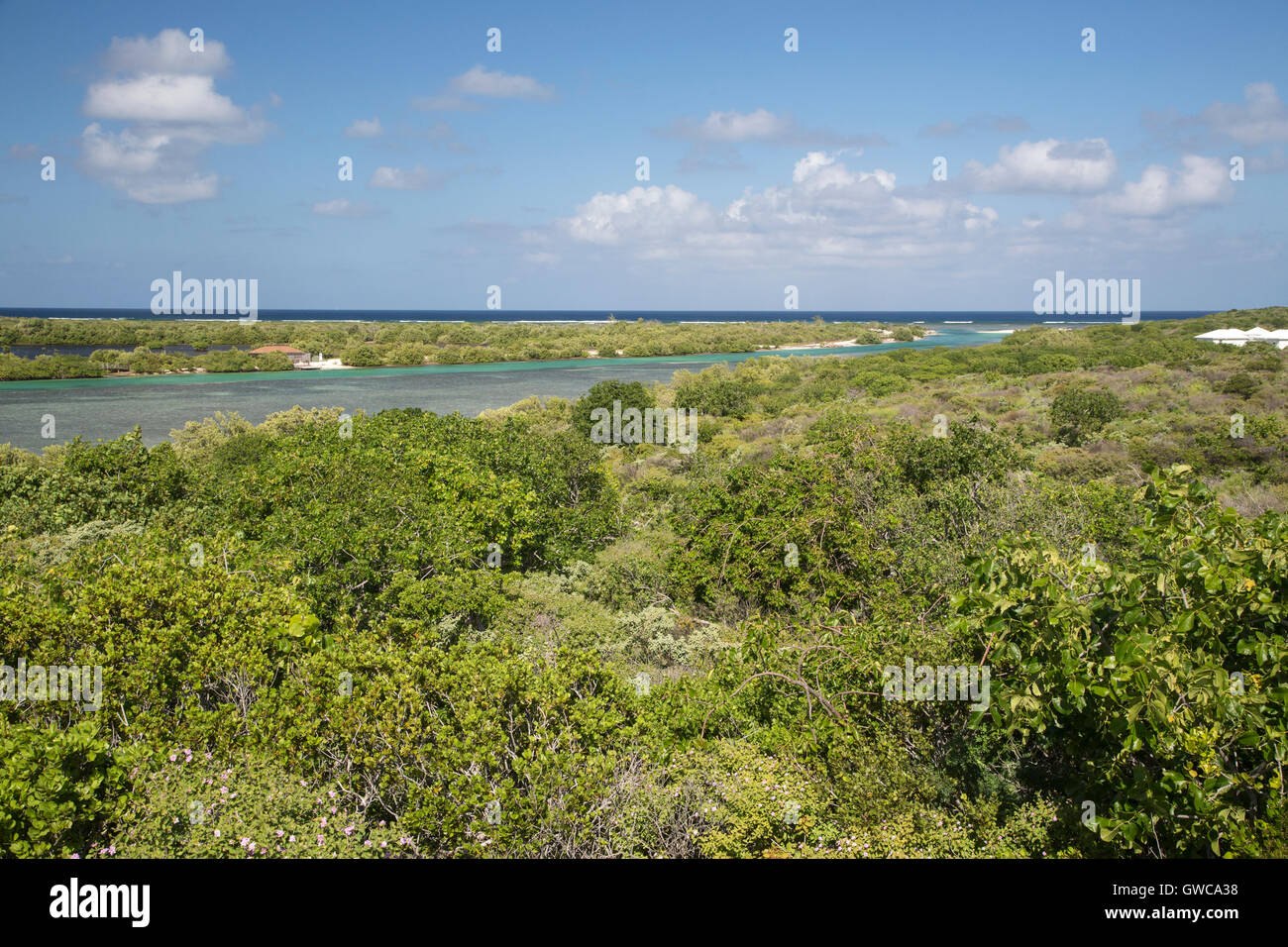 view of Grand Turk Island in Turks and Caicos Islands Stock Photo - Alamy