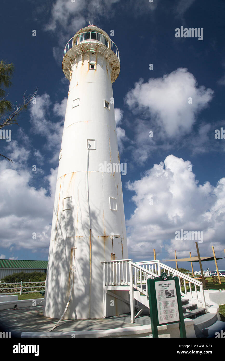 lighthouse, Grand Turk, Turks and Caicos Islands, Caribbean Stock Photo ...