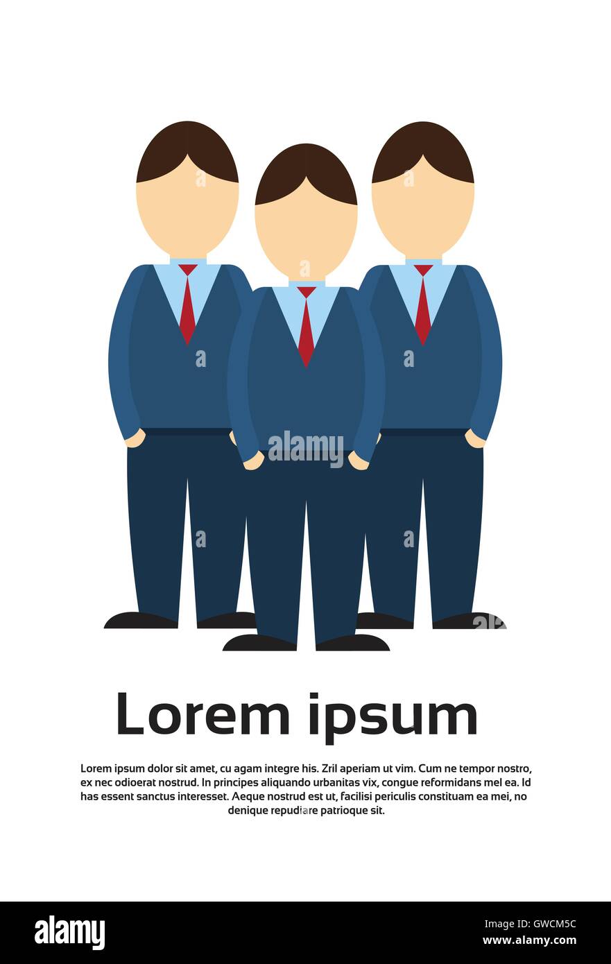 Silhouette Business Man Group Full Length Stock Vector Image & Art - Alamy