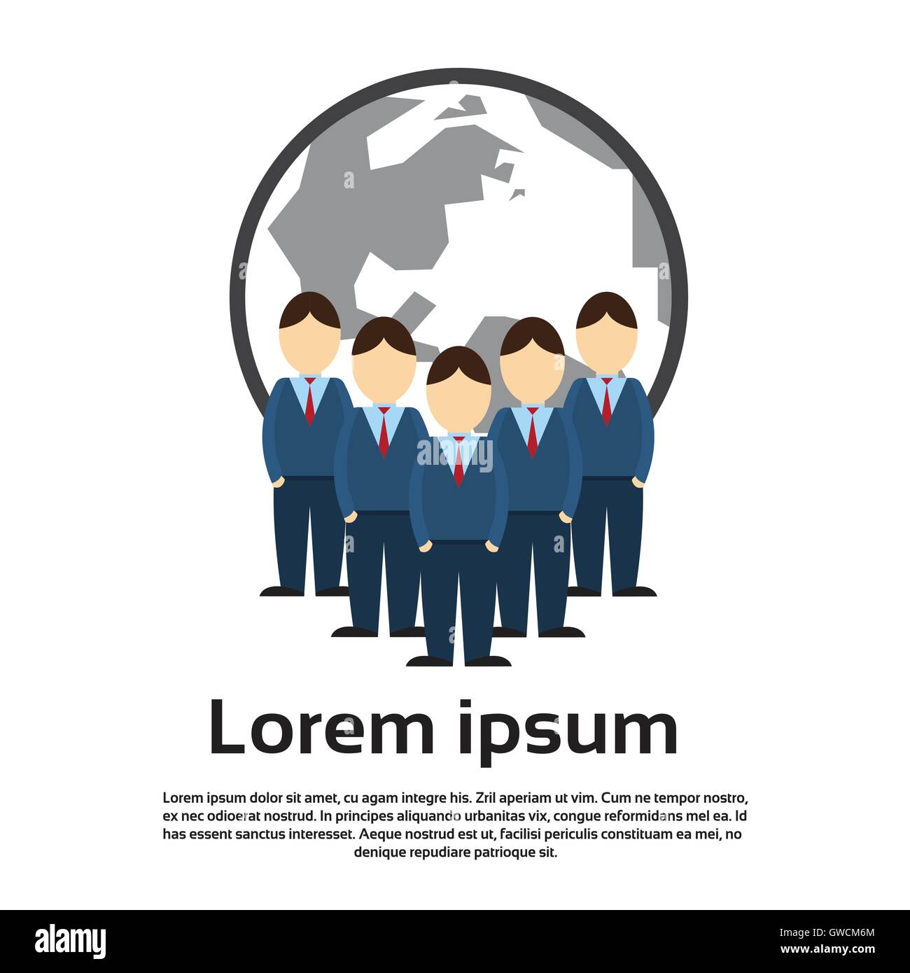 Business People Group, Businesspeople Team Over World Map Background ...