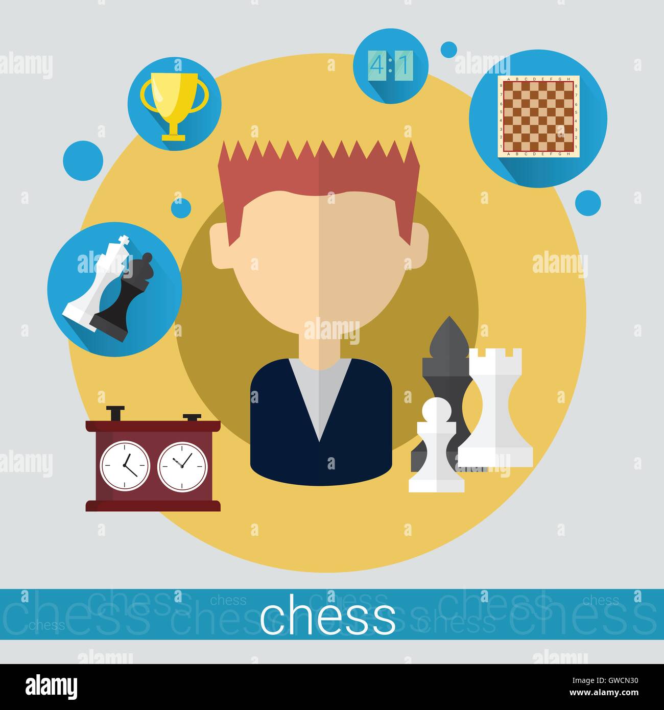 Professional chess player Stock Vector Images - Alamy