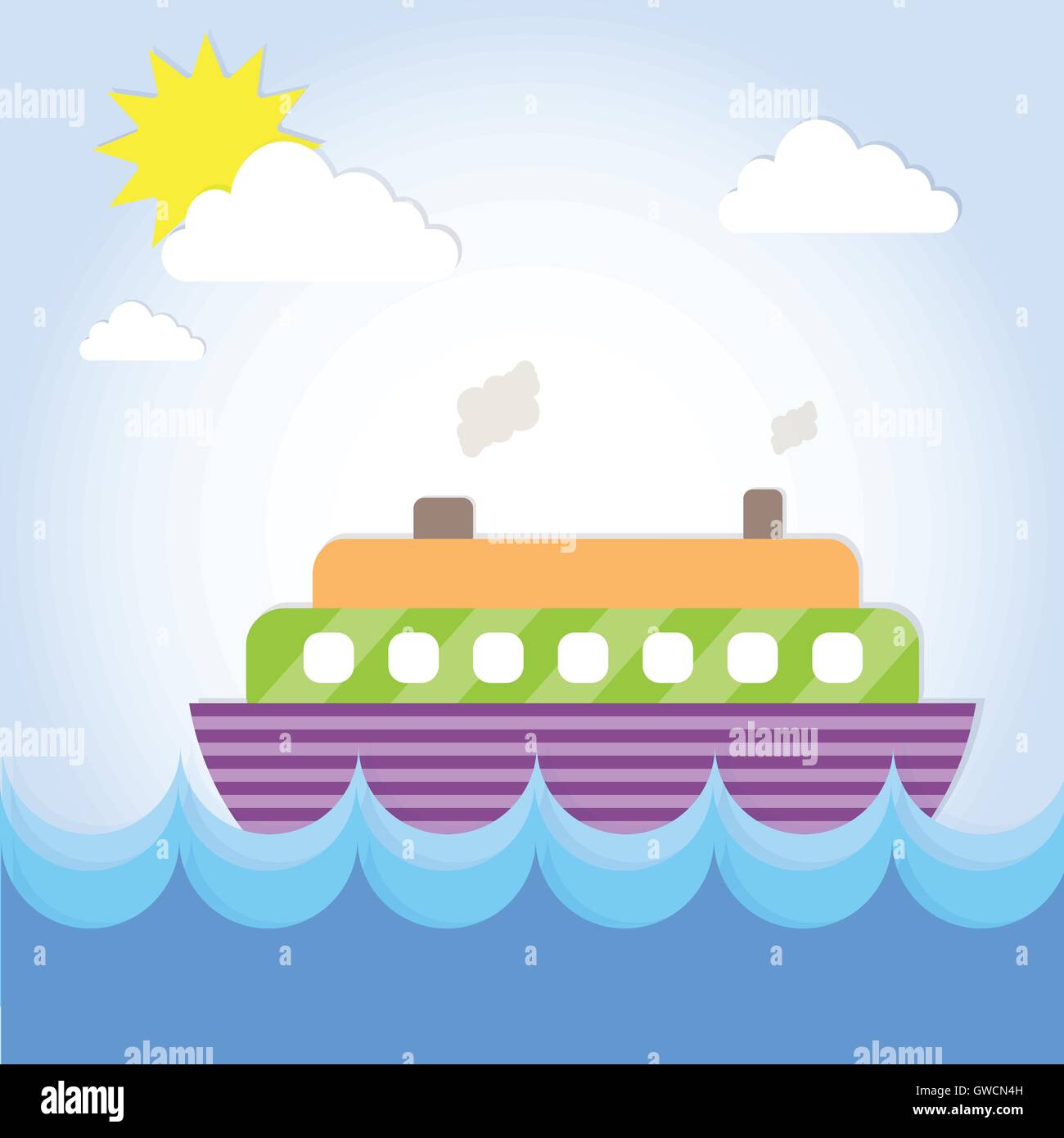 Cruise Ship Liner Summer Ocean Vacation Stock Vector Image & Art - Alamy