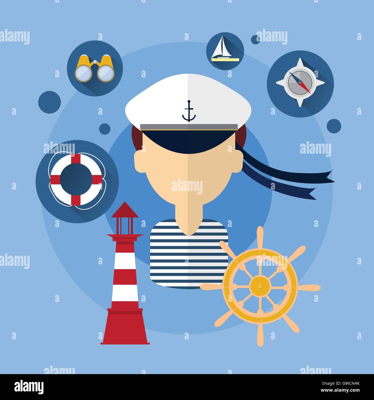 Ship work crew Stock Vector Images - Alamy