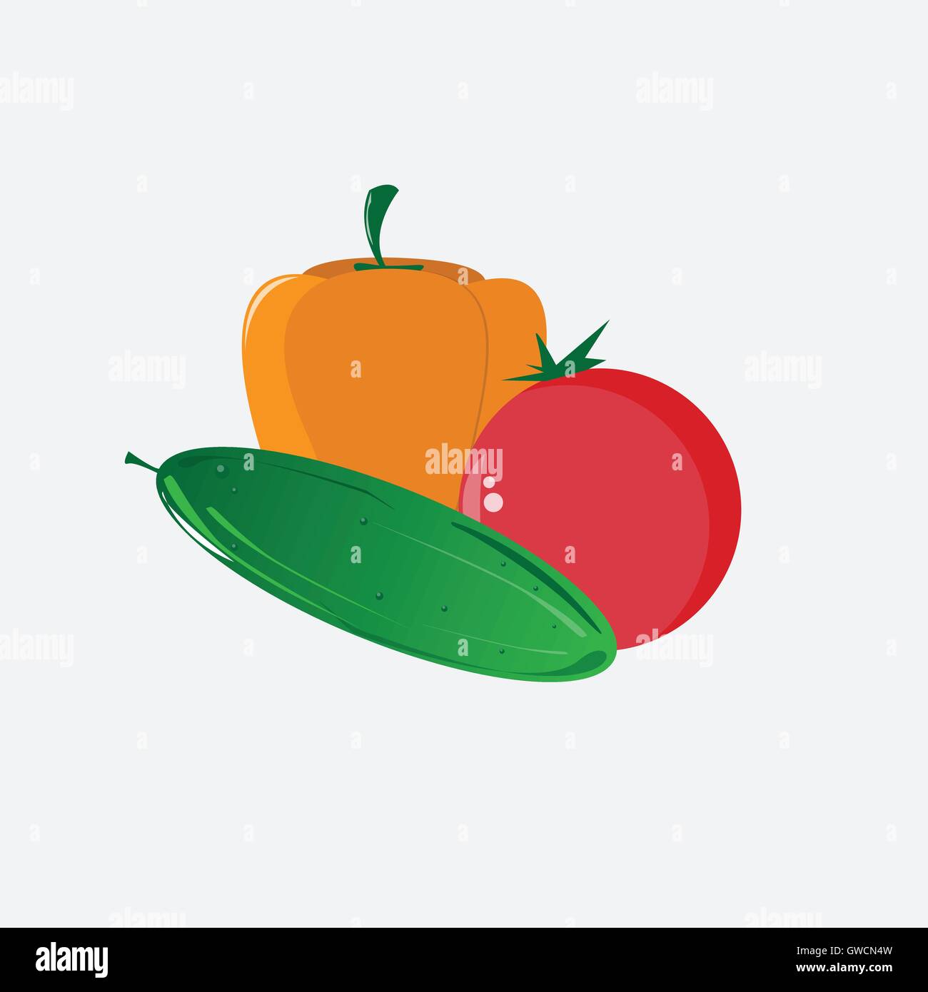 Ripe ecological vegetables in Stock Vector Images - Alamy