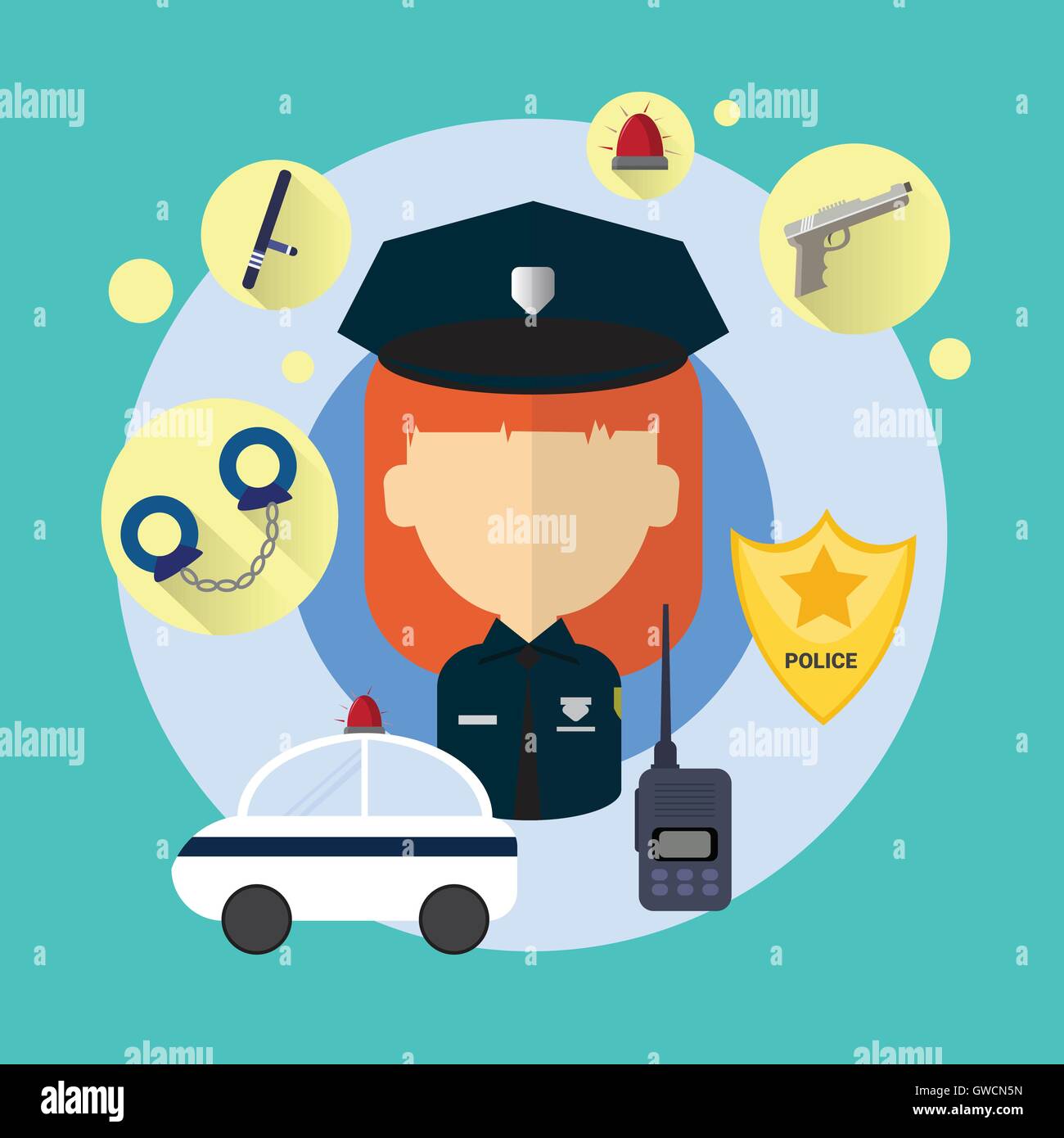 Police Officer Woman Icon Stock Vector Image & Art - Alamy