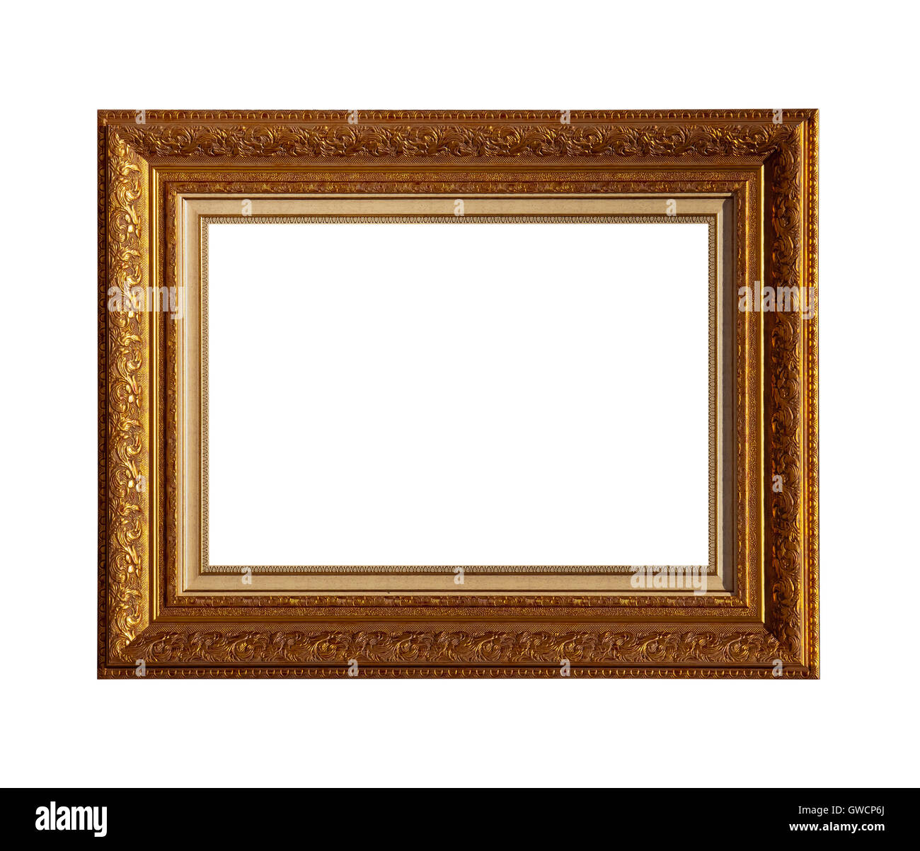 Design banner golden frame Cut Out Stock Images & Pictures - Alamy