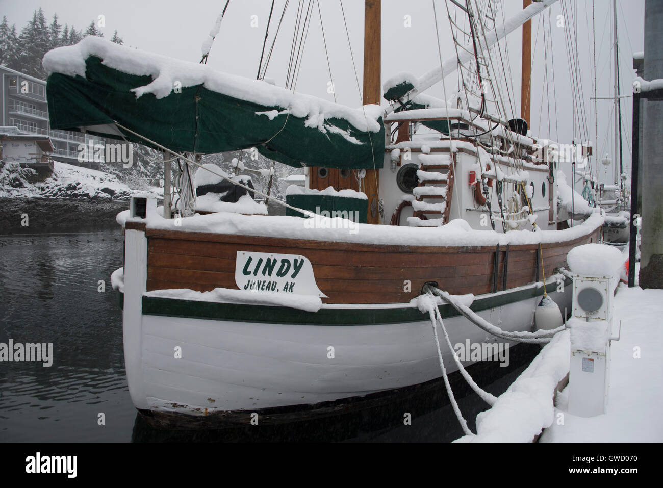 Alaska Winter Harbor Stock Photo - Alamy