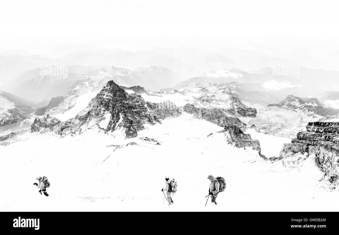 Mountain peak mount Black and White Stock Photos & Images - Alamy
