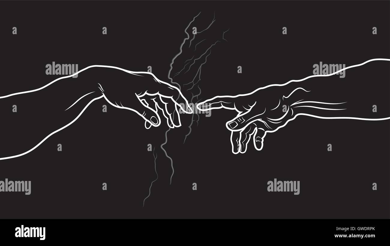 Creation of adam hands hi-res stock photography and images - Alamy