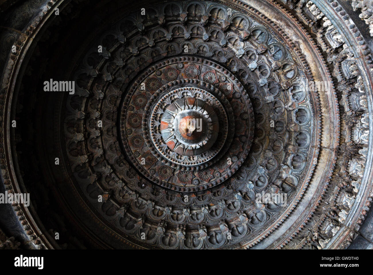 Domical bay ceiling in the mantapa of Chennakesava temple at ...