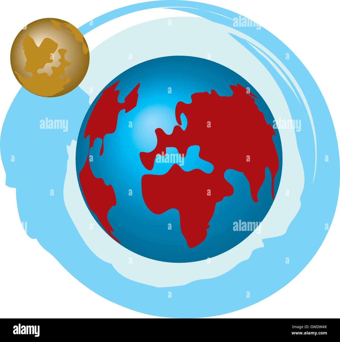 Earth and Moon Stock Vector Image & Art - Alamy