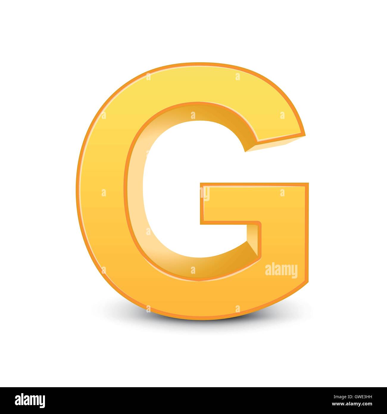 Yellow letter g hi-res stock photography and images - Alamy