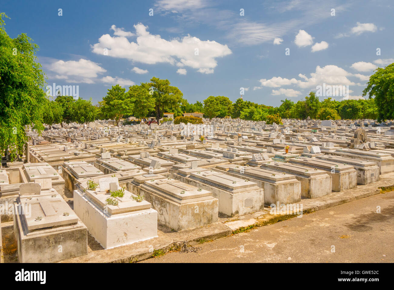 HAVANA, CUBA - SEPTEMBER 1, 2015:The Colon Cemetery, or more fully in ...