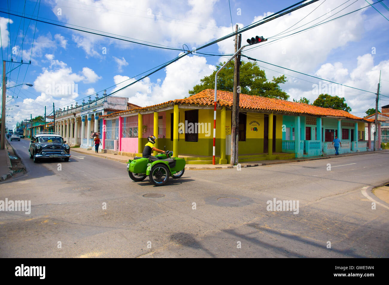 PINAR DEL RIO, CUBA - SEPTEMBER 10, 2015: Downtown of the city, it is ...