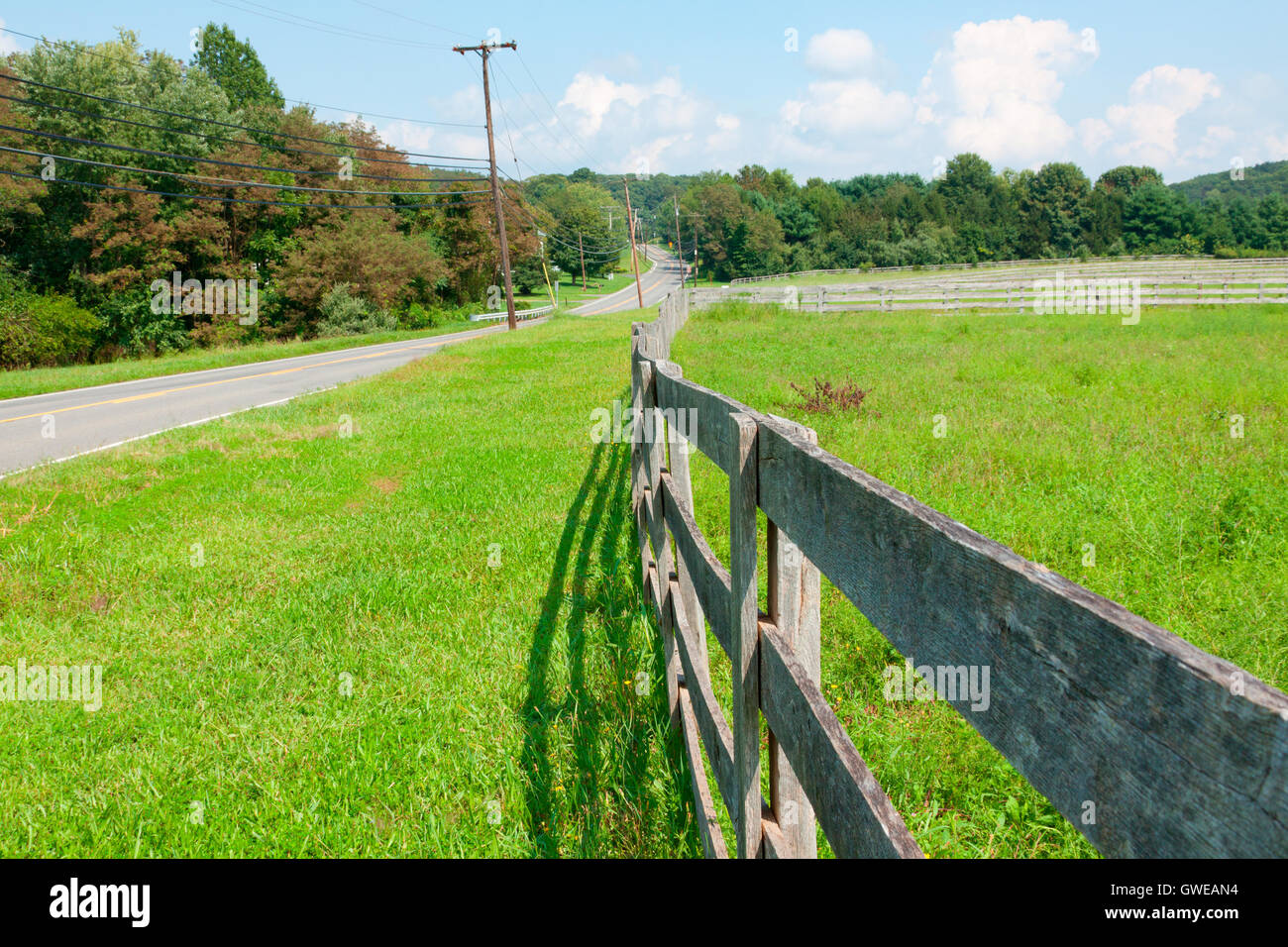 View of the ancient wooden fence on the farm Stock Photo - Alamy