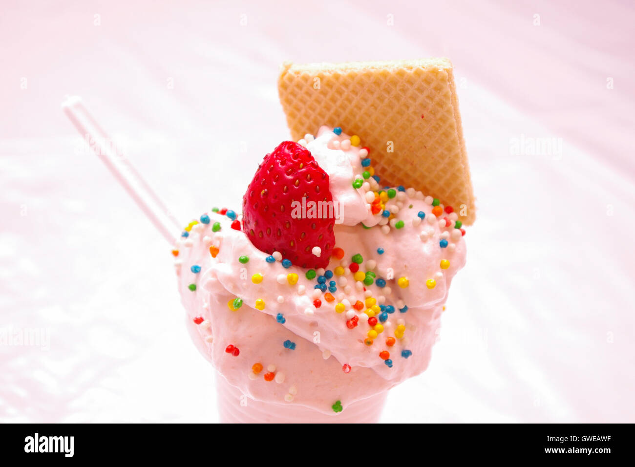Delicious and traditional dessert of Ecuador, decorated with cookies ...