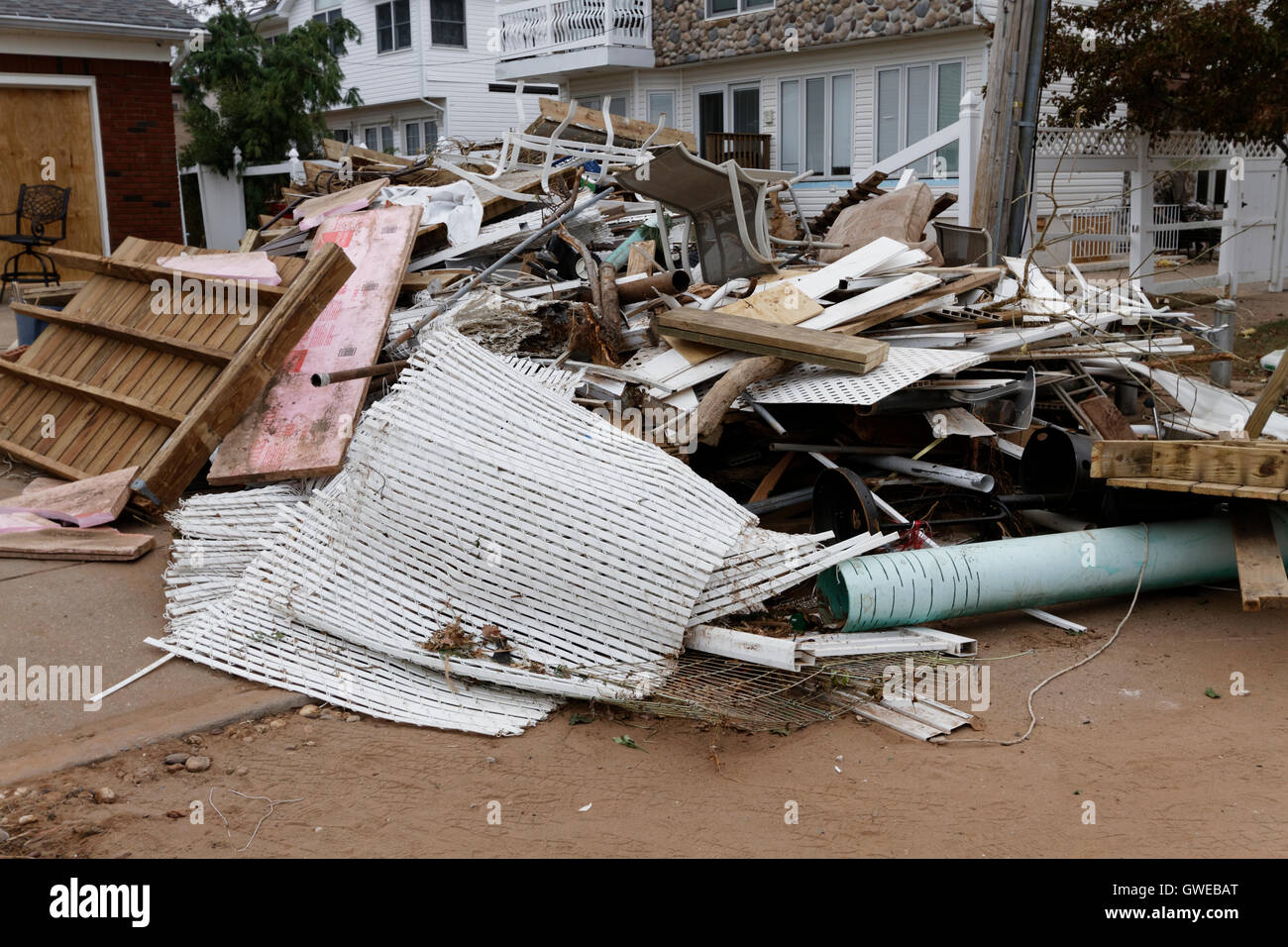 STATEN ISLAND, USA - NOVEMBER 4: The images of devastation caused by ...