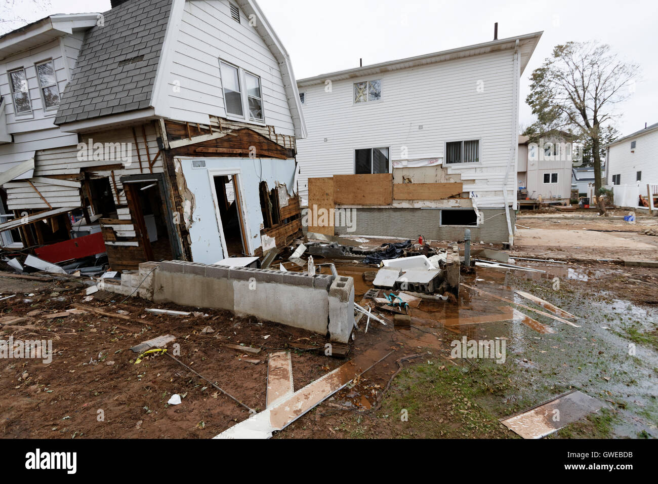 STATEN ISLAND, USA - NOVEMBER 4: The images of devastation caused by ...