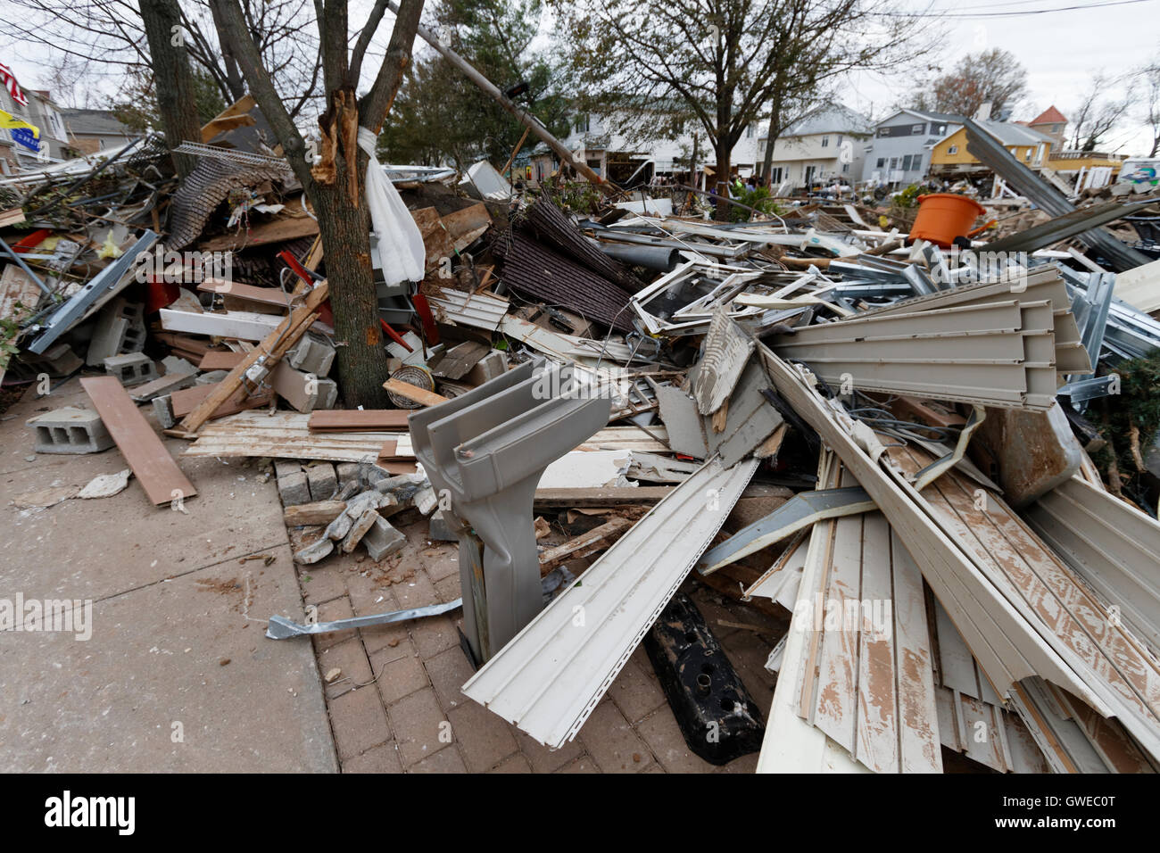STATEN ISLAND, USA - NOVEMBER 4: The images of devastation caused by ...