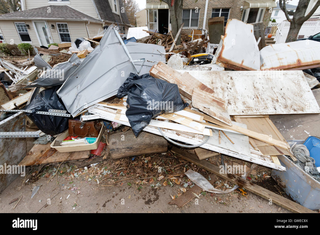 STATEN ISLAND, USA - NOVEMBER 4: The images of devastation caused by ...