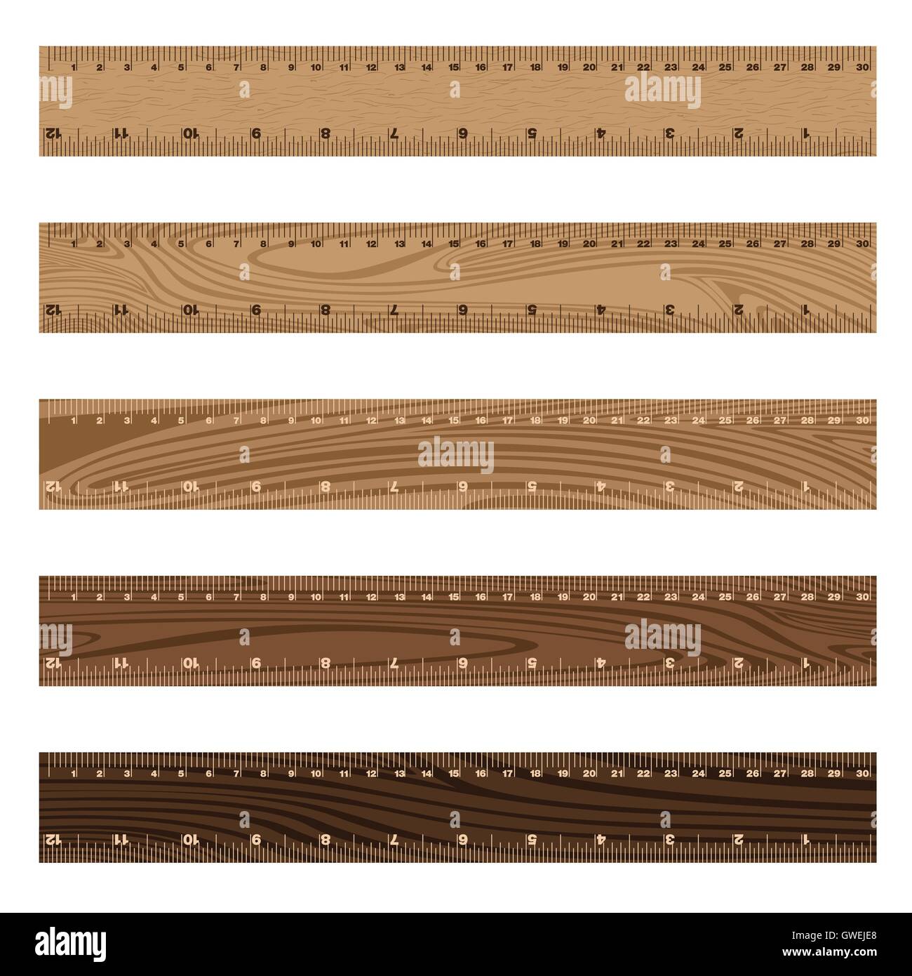 ruler, vector, color, illustration, set, white, office, design ...