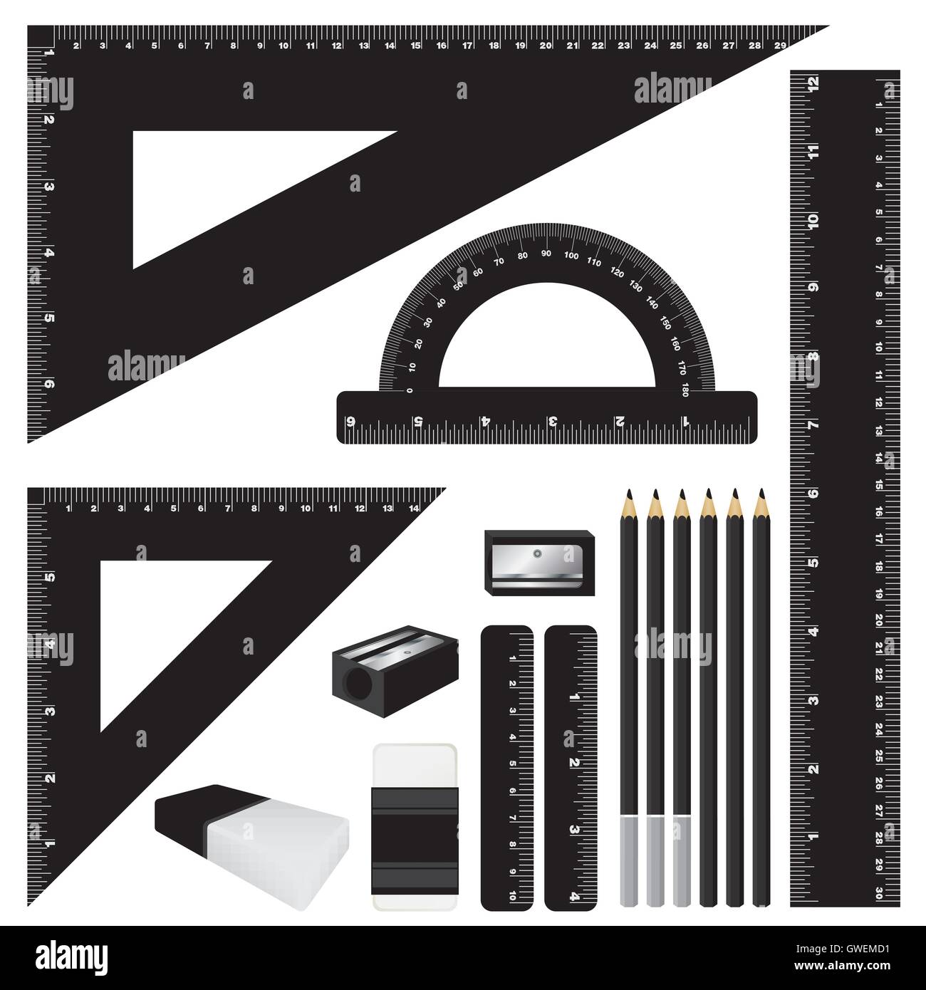 pencil, vector, school, painting, illustration, paint, icon, ruler ...