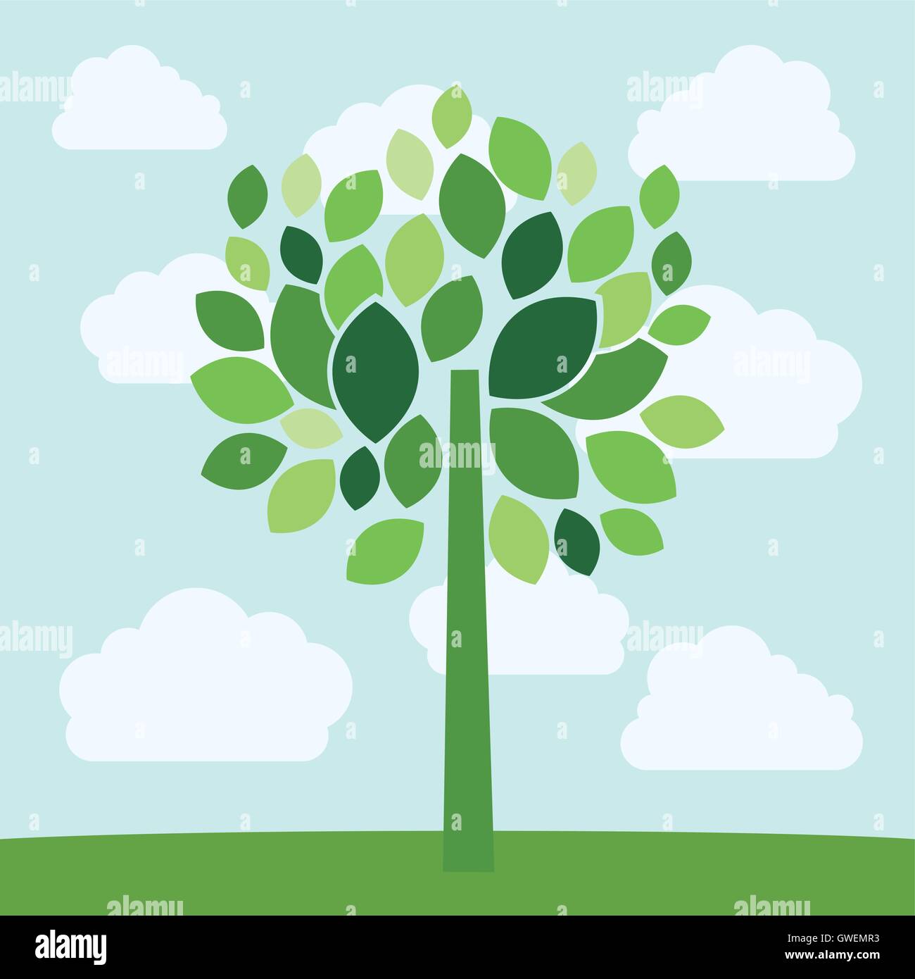 Green tree plant design Stock Vector Image & Art - Alamy